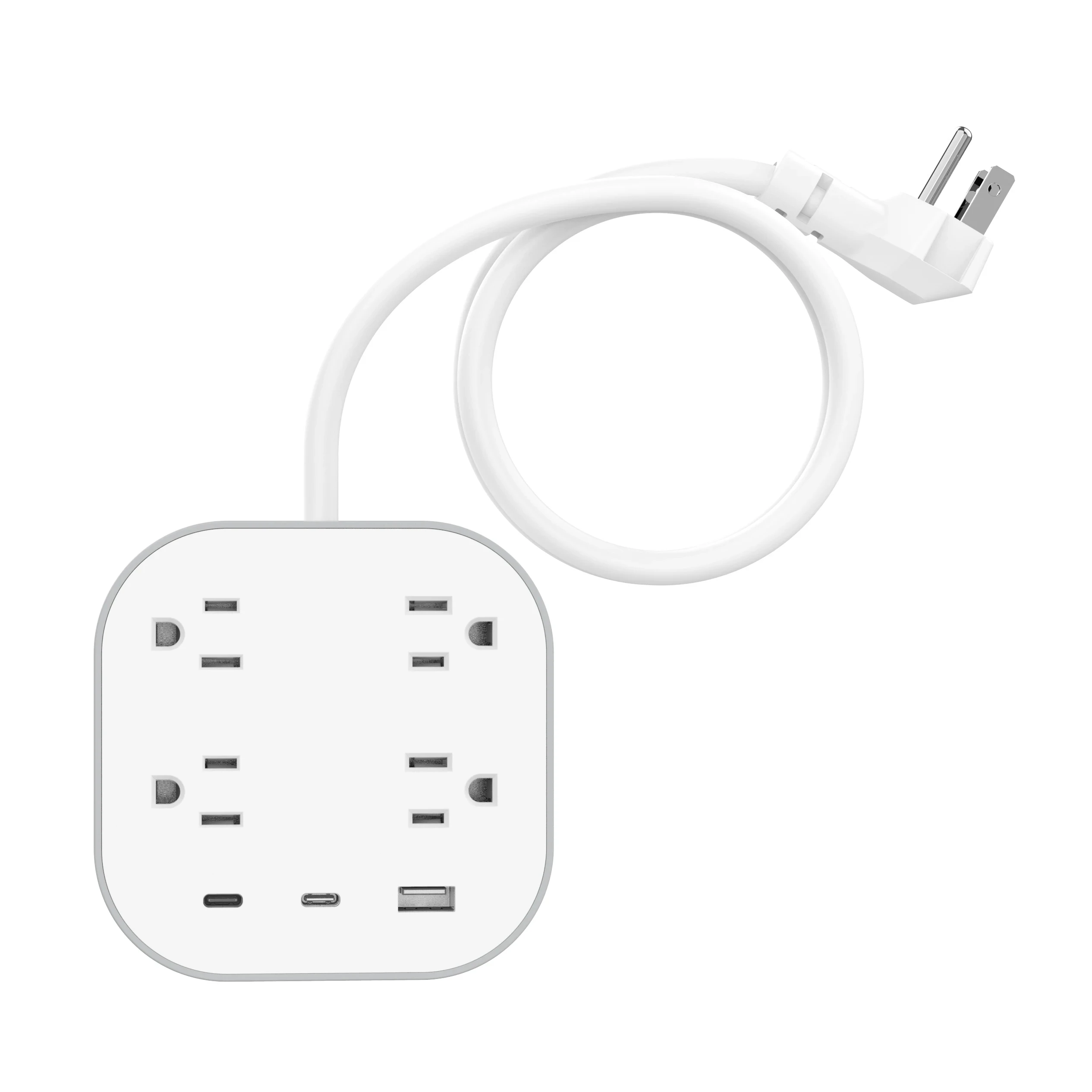 Toye 1875w Usb-c Socket Us Plug 4 Ac Outlets,1 Usb+2 Type-c Fast ...