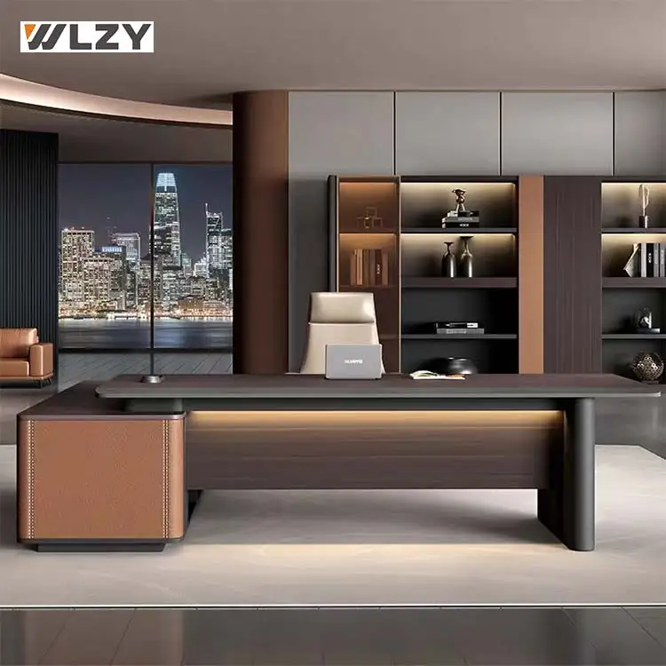 Supply Modern Luxury Design Office Table Customize Ceo Organizer Boss L ...