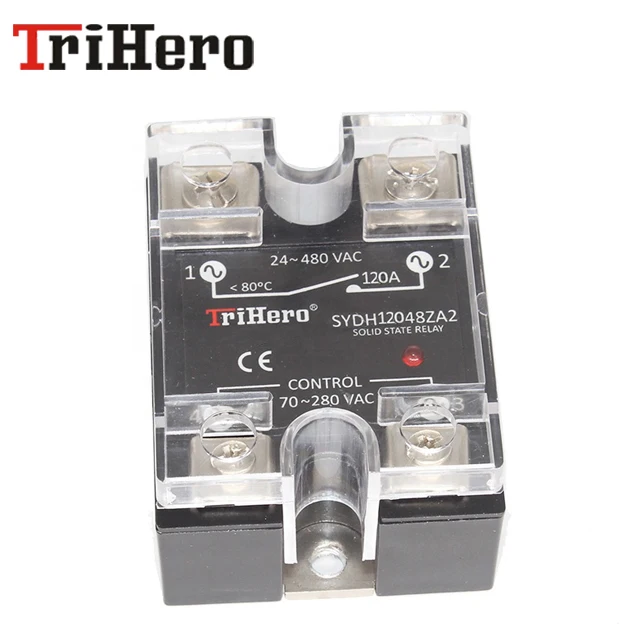 Aa Ssr 10a 15a 25a 40a 60a 80a 100a 120a Outputs 24-48vac Single Phase Ac Output Ac To Ac Solid ...