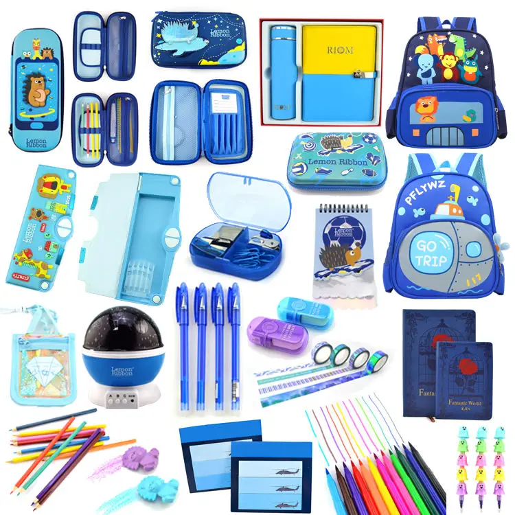 Hot Sale Custom Cute School Stationery Sets Pencil Cases Backpack Ruler ...