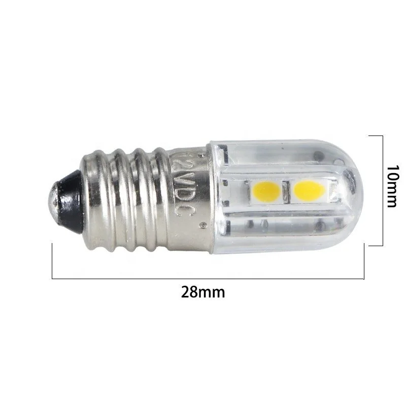 E10 6v 12v 24v 36v 48v Led Bulb T3-14 Interior Light E10 Ba9s Miniature ...