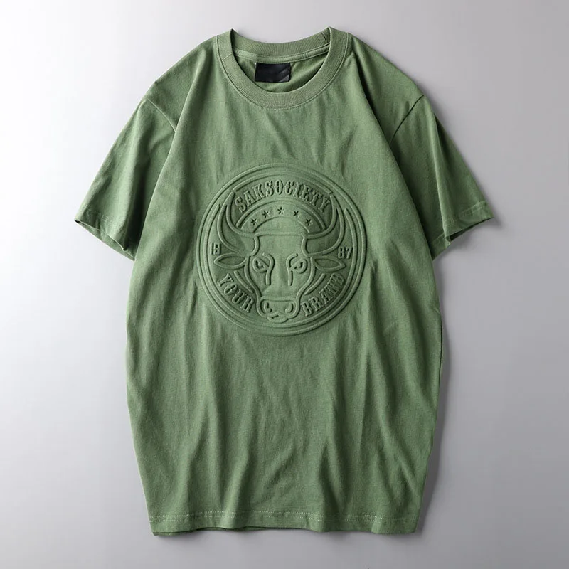 Shop Custom Street Wear Emboss T Shirts - 100% Cotton