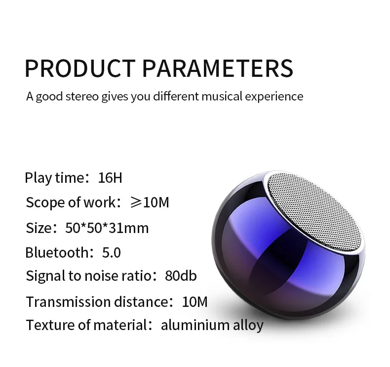Round Bed Sound Empty Box Speaker 3 Way Small Computer Mini Speaker M3 ...