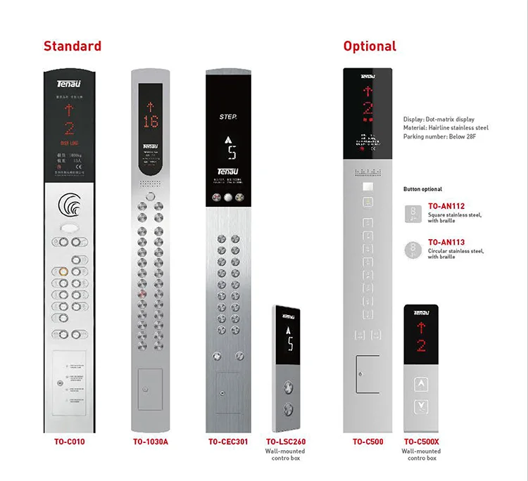 Elevator Glass Touch COP LOP - Modern Control Panel