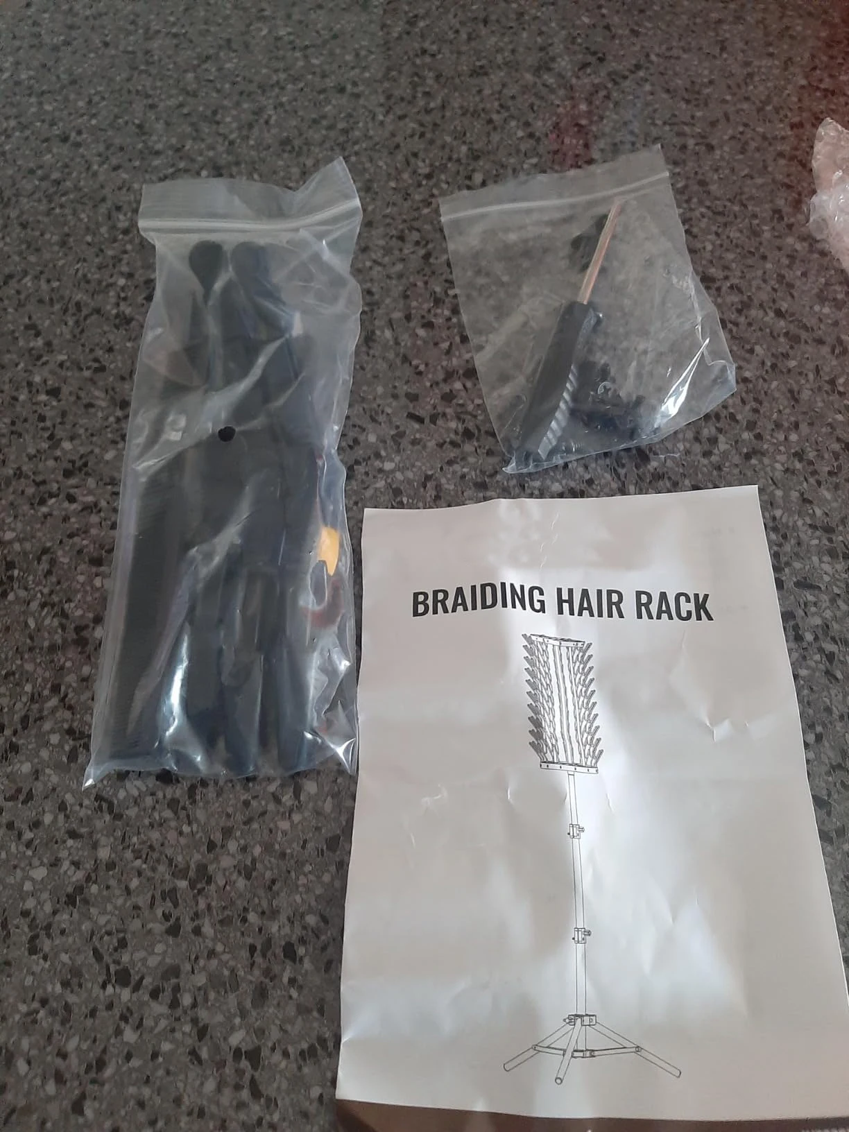 Rotation Braiding Hair Rack - 120 Pegs, Adjustable Holder