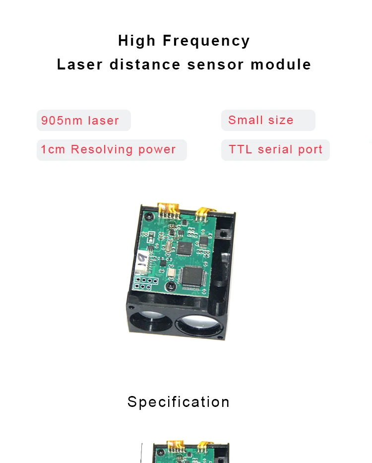 3000HZ Laser Measurement Module for Collision Avoidance System 60m TOF Distance Sensor USB TTL ...
