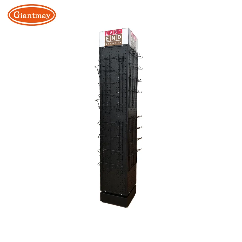 Floor stand type display stand 4 Sided Metal Rotating Display Stand ...