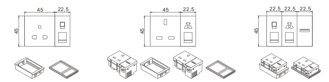 IP40 Pop up Floor Socket 2 Gang 13A - Reliable Electrical Outlet