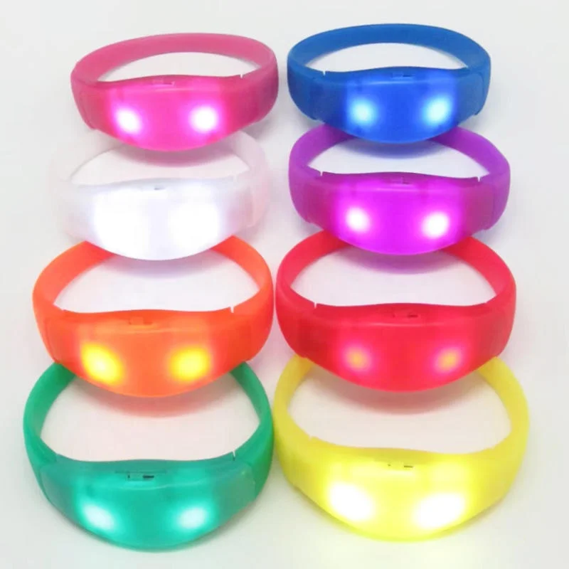 DMX 2.4G Wireless Radio Control LED Wristband LED Flashing Bracelets ...