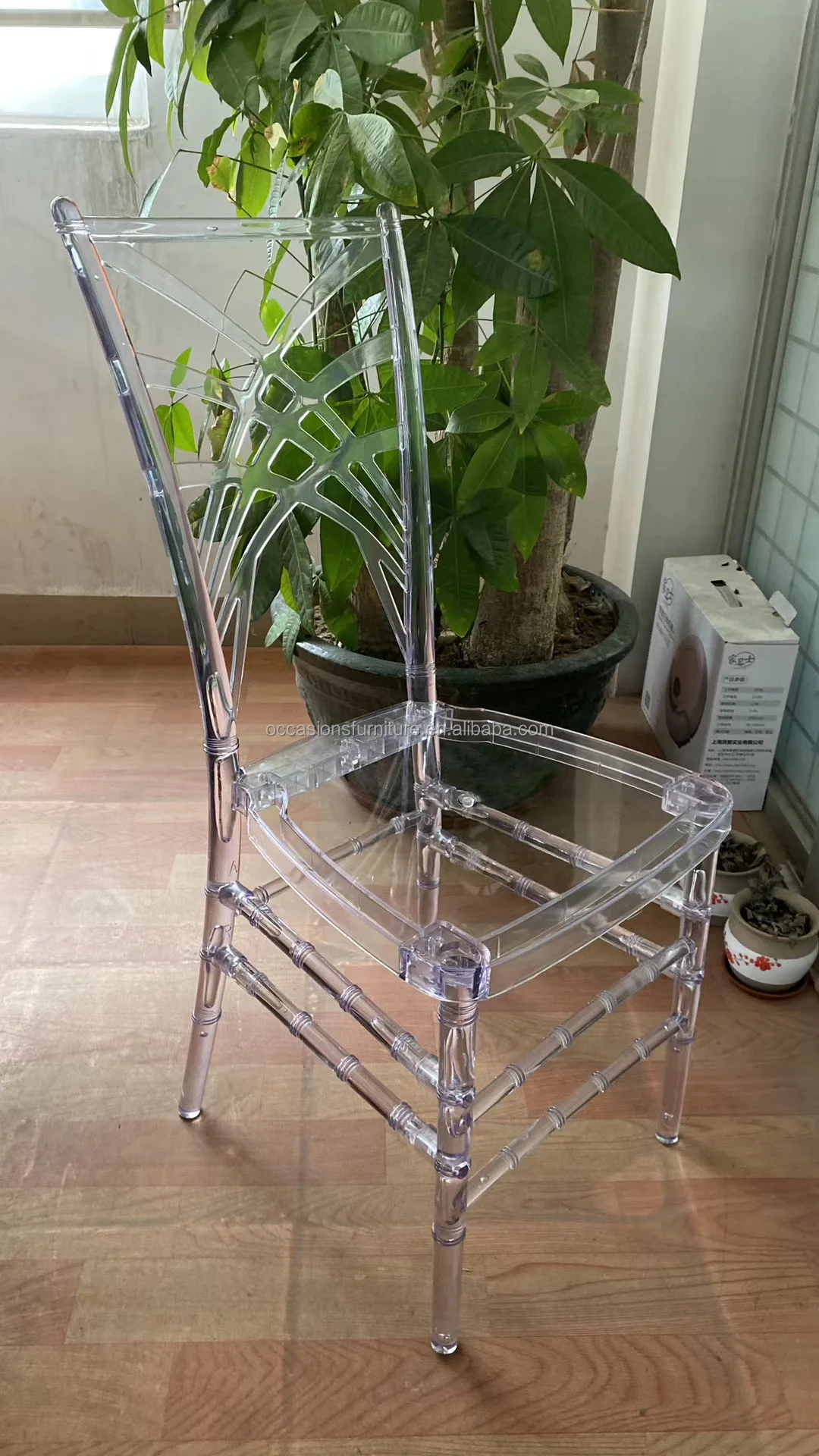 Transparent Clear Resin Wedding Dining Chairs Acrylic Stackable ...