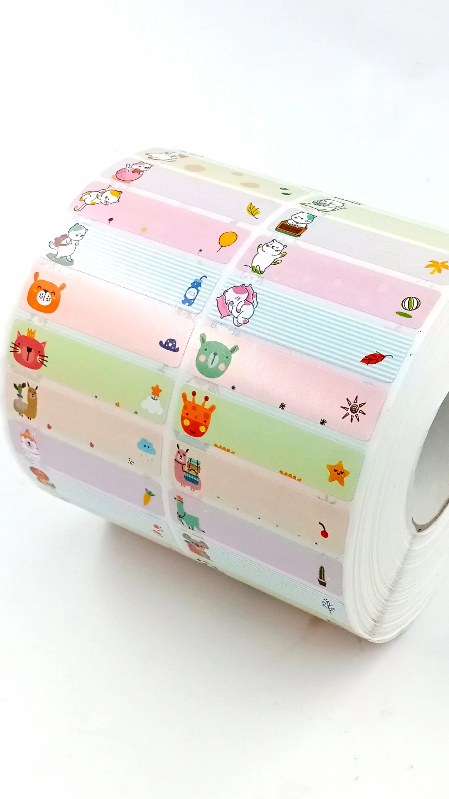 Custom Roll Kiss Cut Planner Stickers Colorful Animal Pvc Vinyl Sticker ...