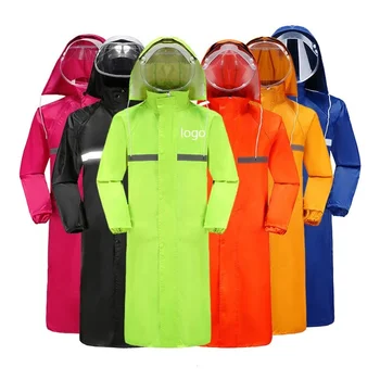 Custom Hooded Safety Long Rain Poncho Jacket Classic Raincoat ...