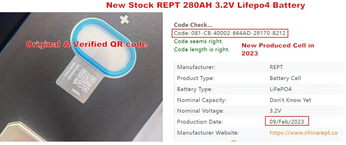 10000 Cycle Life Rept 300 Lifepo4 280 Prismatic Cell 3.2v Lifepo4 ...