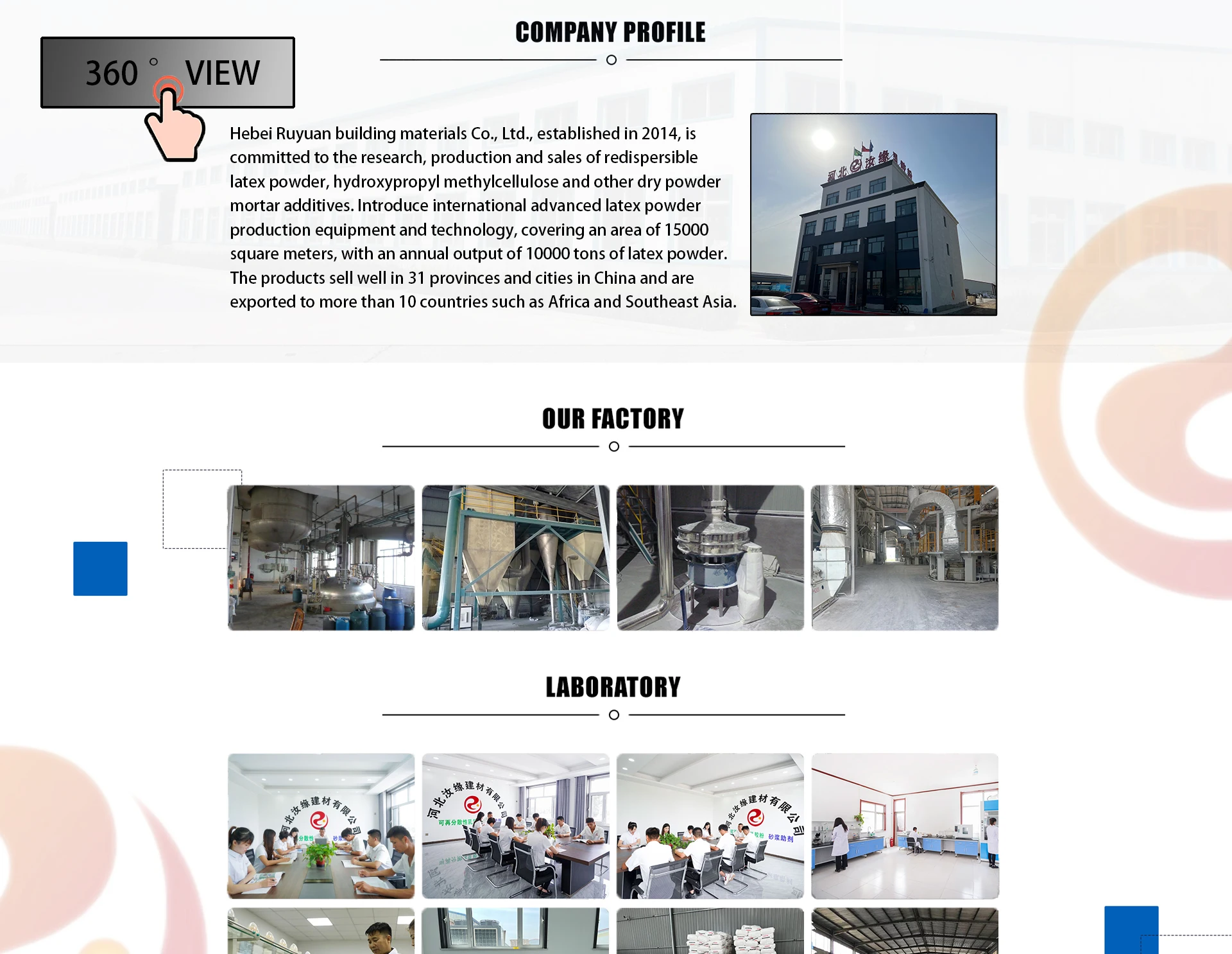 Company Overview - Hebei Ruyuan Building Materials Co. , Ltd.