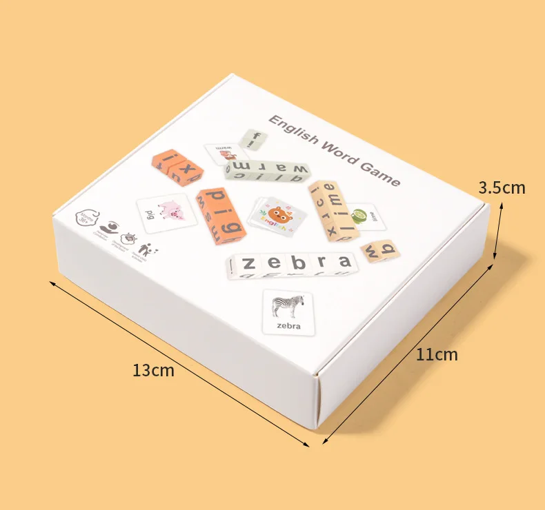 Children Early Learning English Letter Cube Puzzles Educational ...