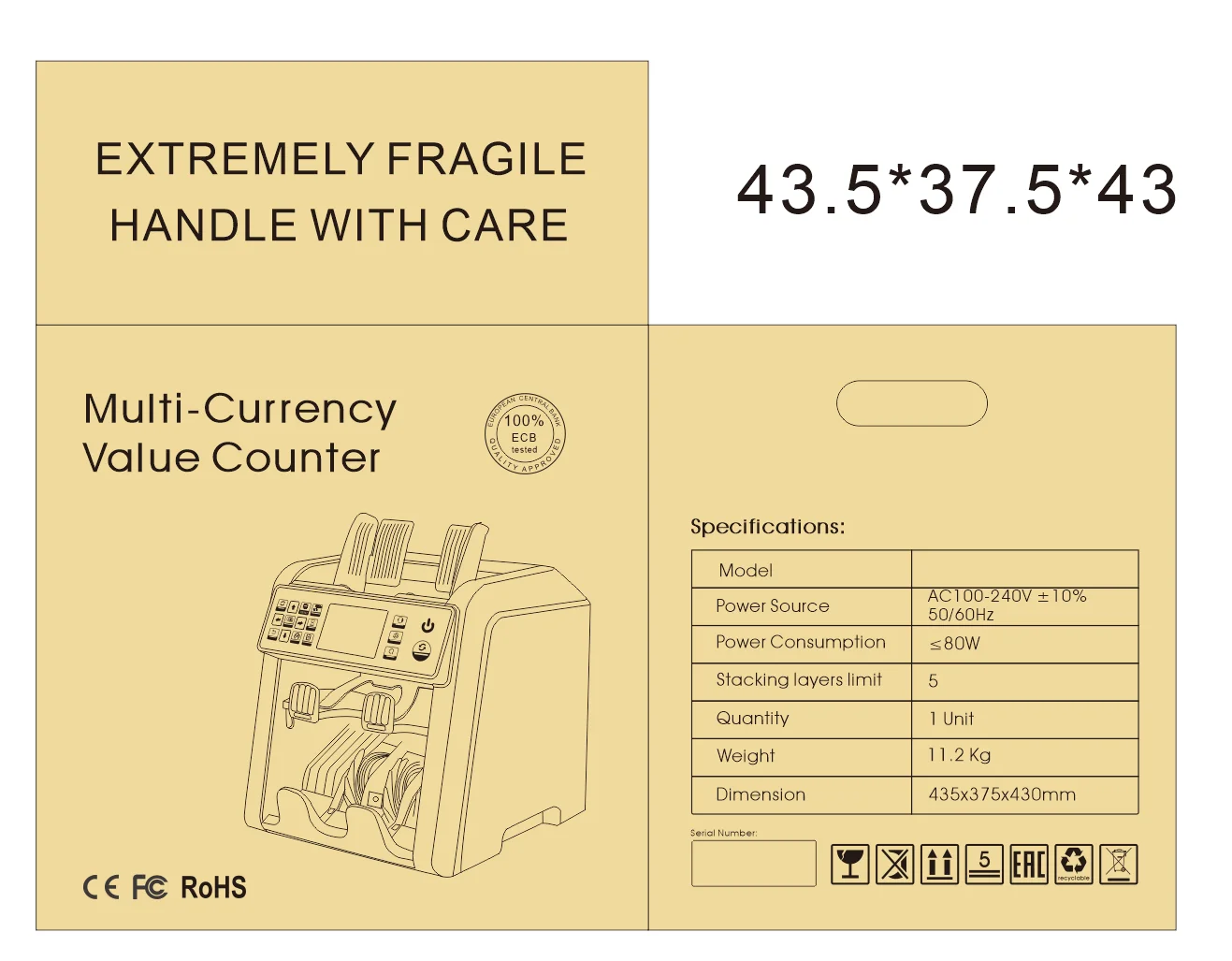 Al-950 Multi Currency Value Counter Dual Cis Bill Counter Money Counter ...