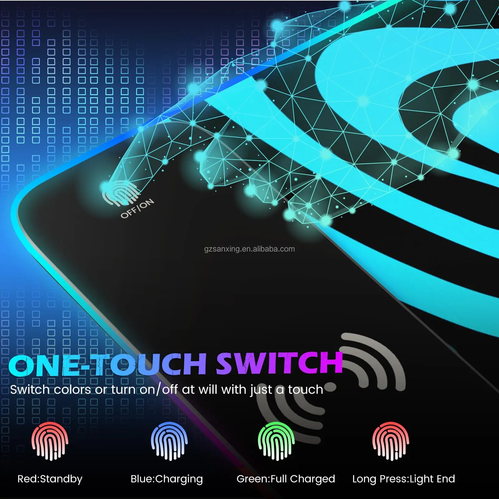 Wireless Charging Mouse Pad - RGB Gaming & Office Accessory