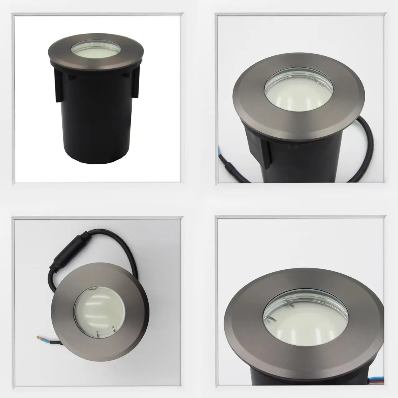 Ip67 Mr16 Dc12v Garden Outside Inground Graphite Brass Recessed ...