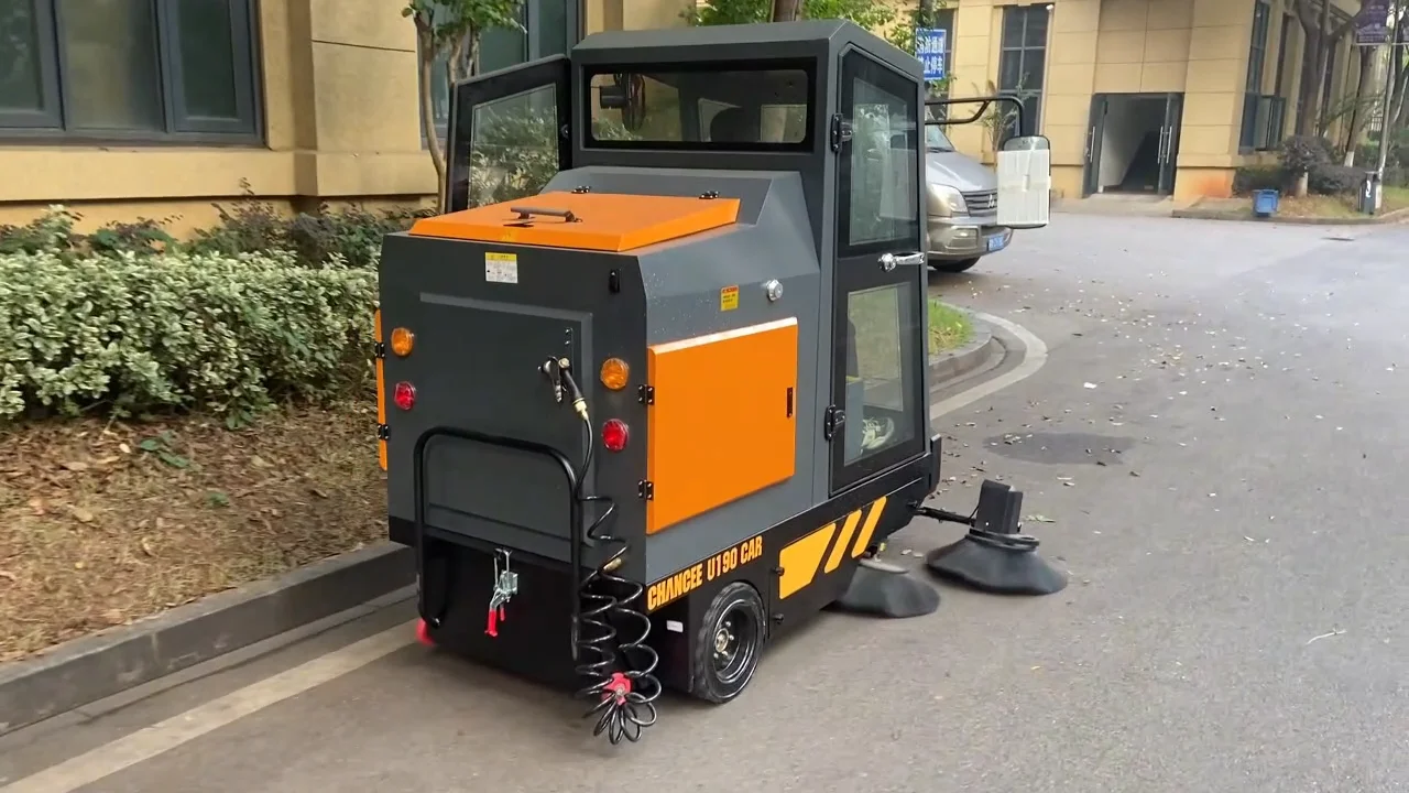 Chancee U190c Battery Operated Parking Lot Vacuum Sweeper Automatic ...