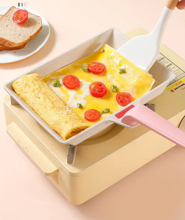 16cm Japanese Cookware Sets Aluminum Square Household Pot Mini Flat ...