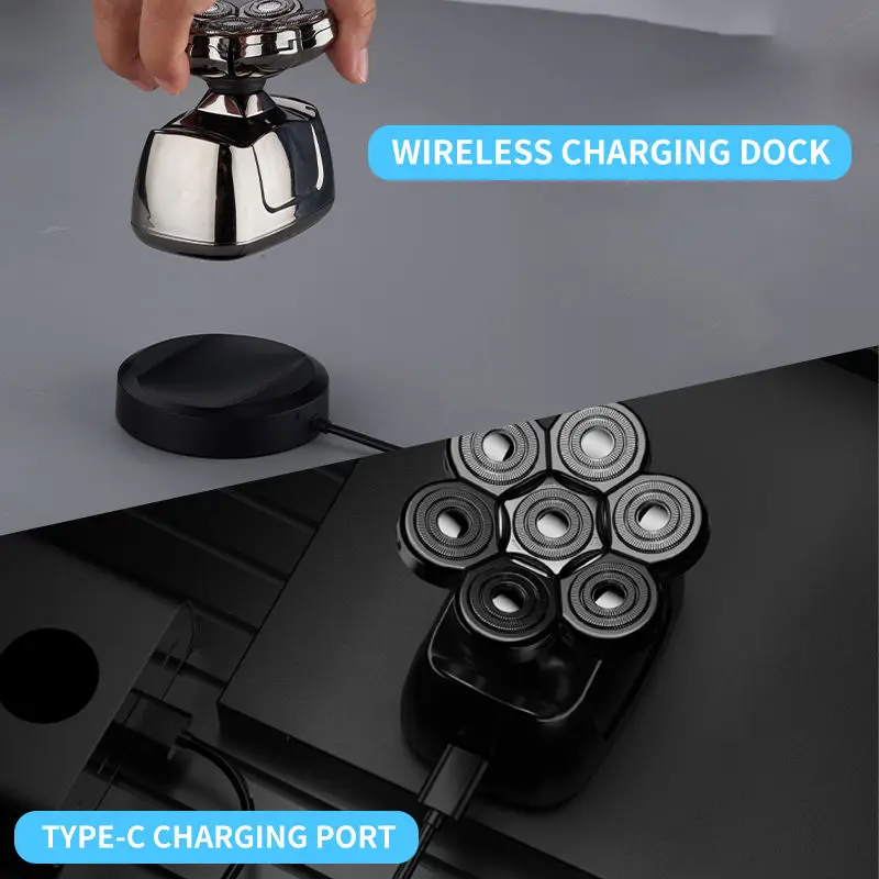 Multifunction Rechargeable Beard Head Shaver Electric Razor Beard ...