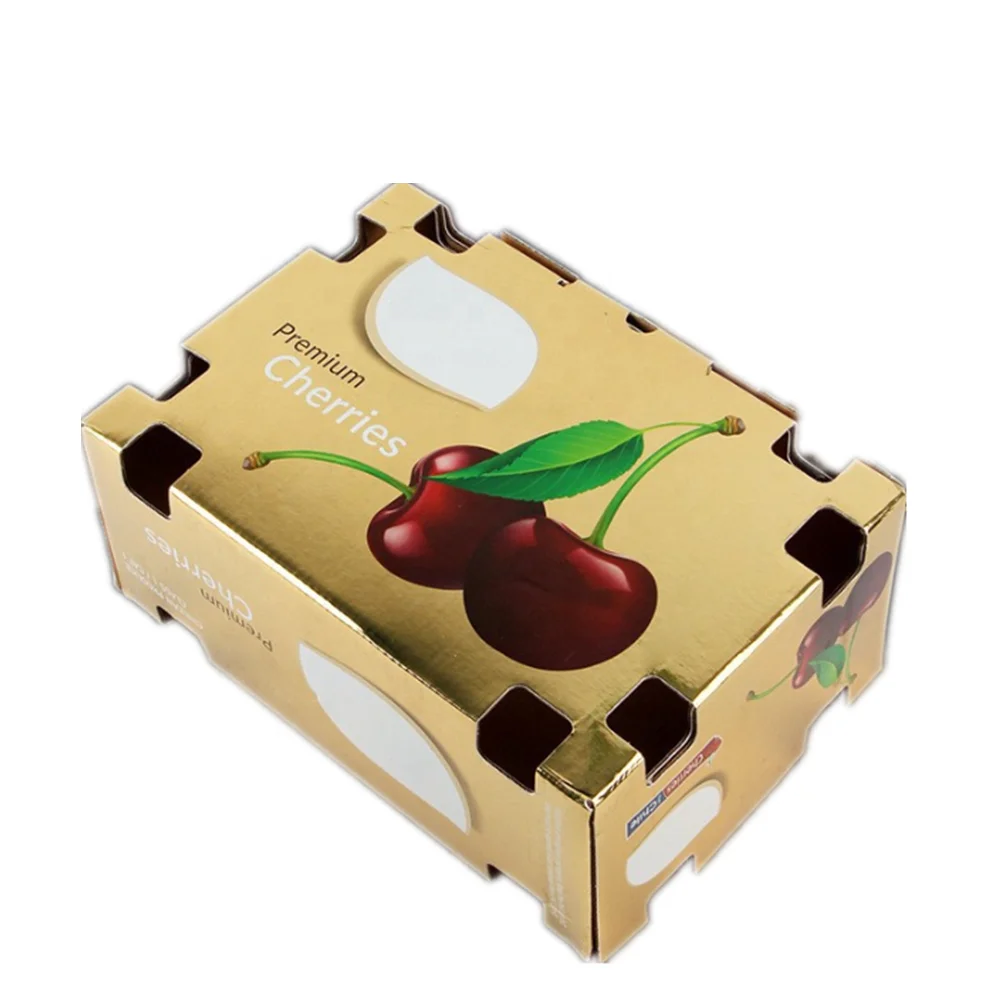 Custom Vegetable Fruit 5kg Chilean Cherry Packing Corrugated Carton Box ...