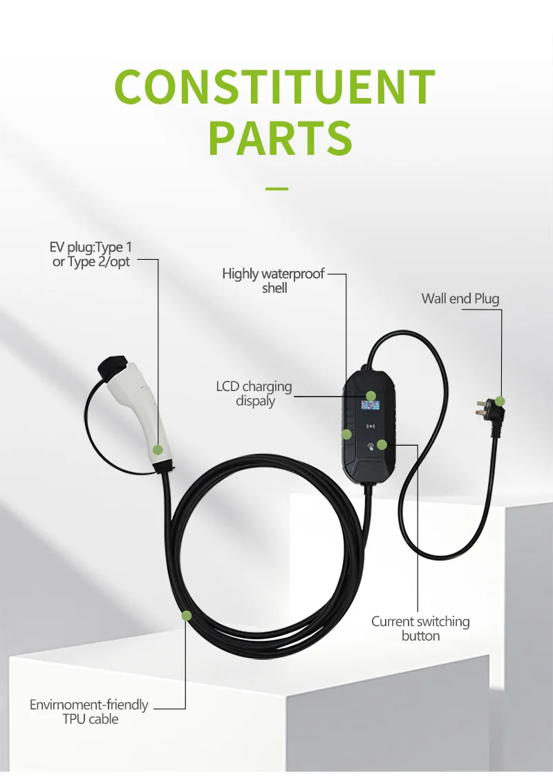 Portable 3.5kw 16A Intelligent Electric Vehicle Bus Charging Station ...