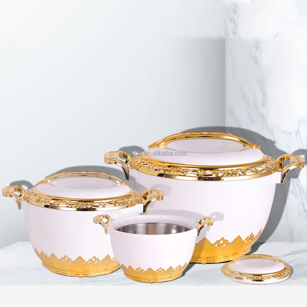 3pcs 3l+5l+7 Large Bowls Storage Container Big Hot Pot Thermal ...