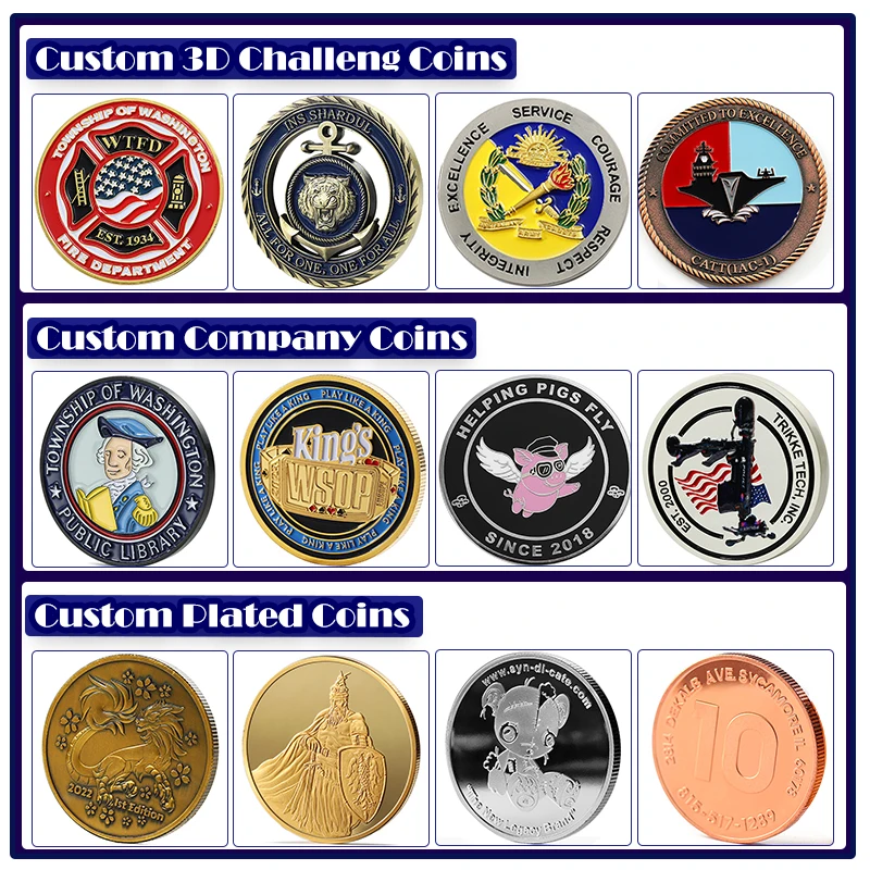 Factory Customize Challenge Coin 3d 360 Degrees Spinning Coin Gold ...