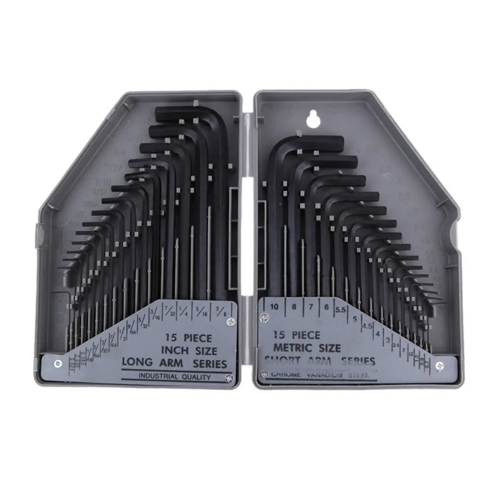 30pcs China Manufactured Imperial Metric Standard Black Allen Hex Key Set - Buy Hex Key hex Key ...