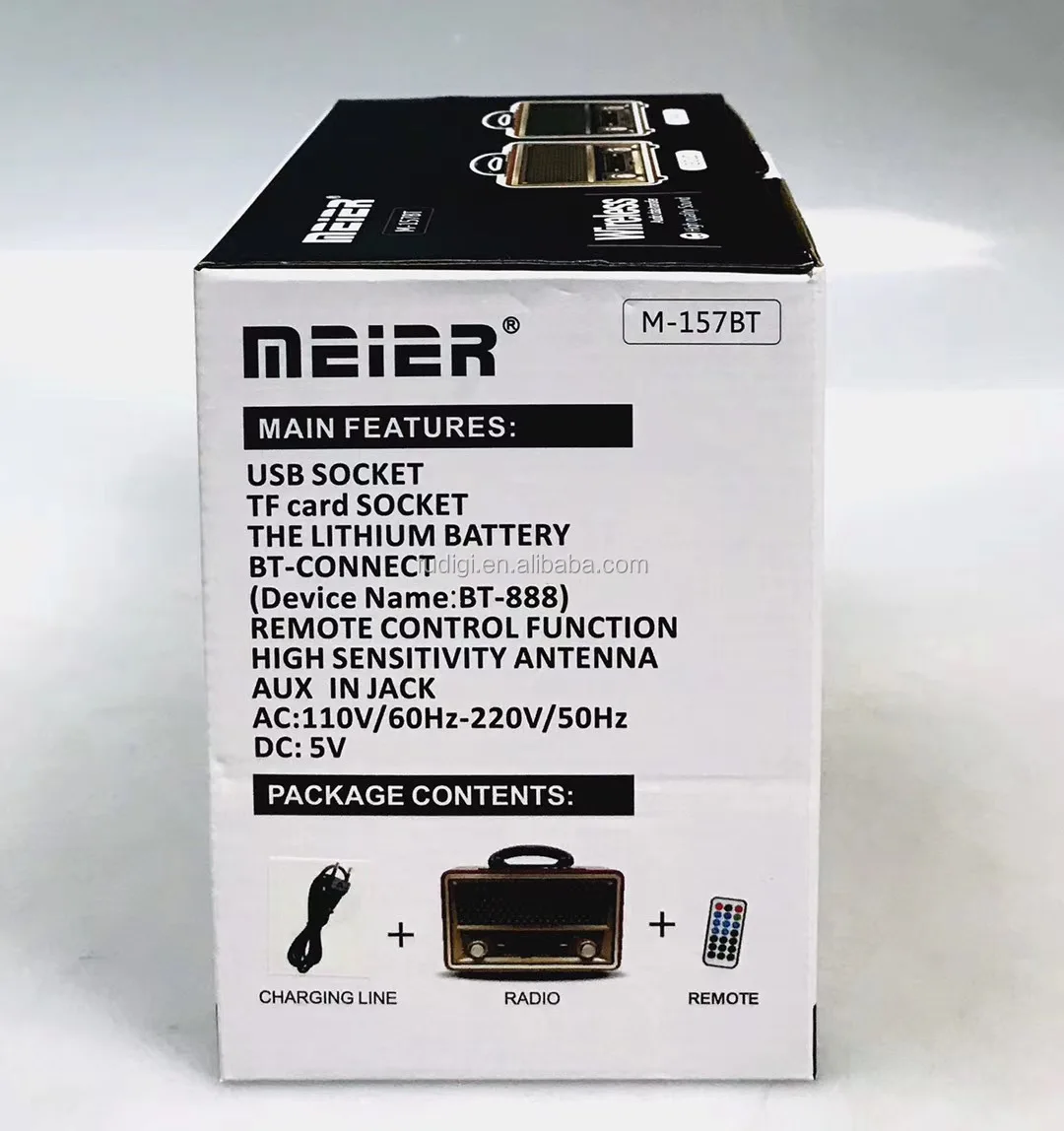MEIER M-157BT - Vintage Radio with Modern Rechargeable Battery