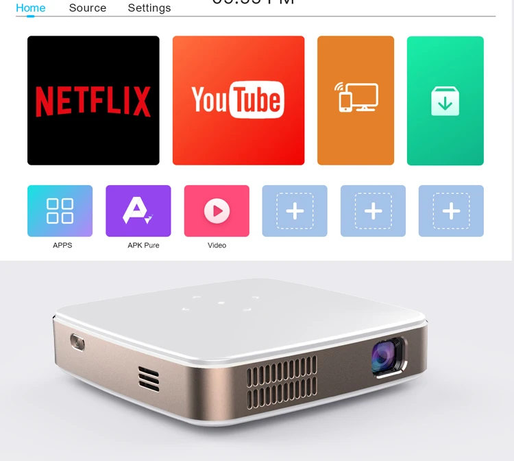 S-90 Mini Smart 4k 3d Projector Dlp Full Hd Video Dual-band Wifi ...