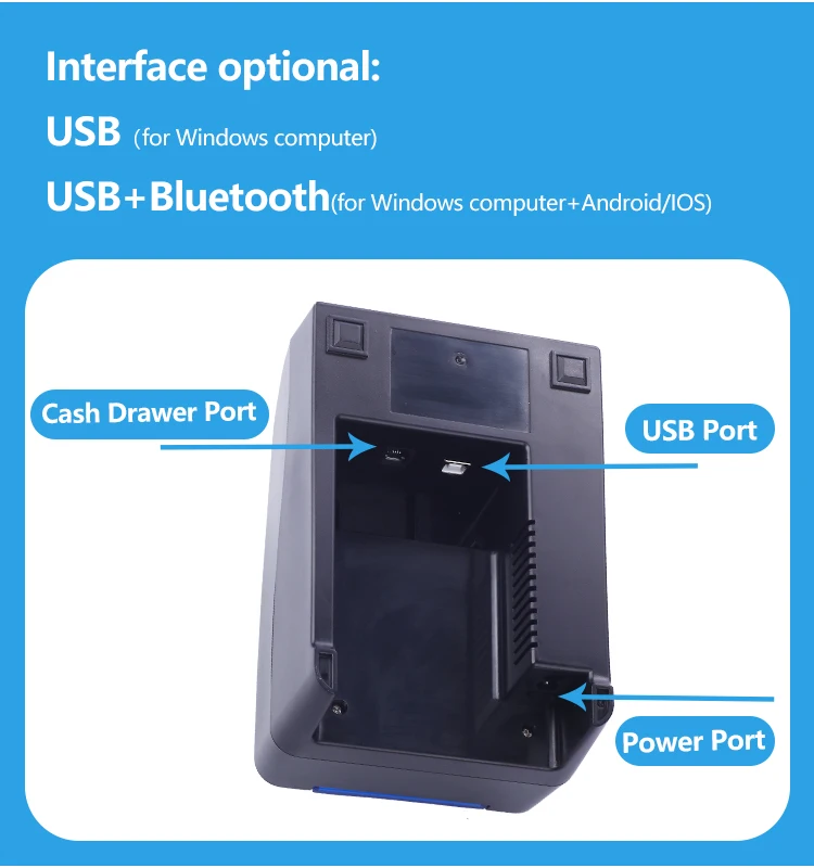 Pequeña impresora de recibos boleto Bill de la impresora térmica de ...