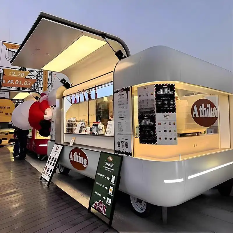 Custom Mobile Freezer Vending Cart for Pizza & BBQ Food Trailers ...