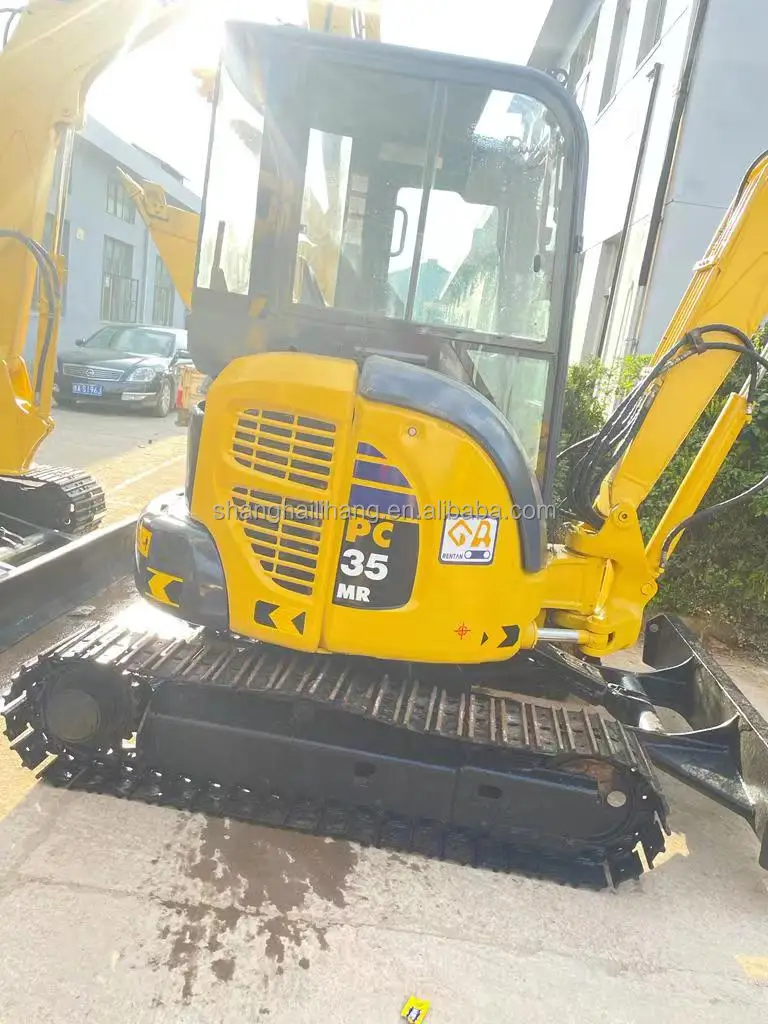 Used Mini Excavator With Thumb Bucket 3ton Komatsu Pc35mr Japan Second Hand Machine ...