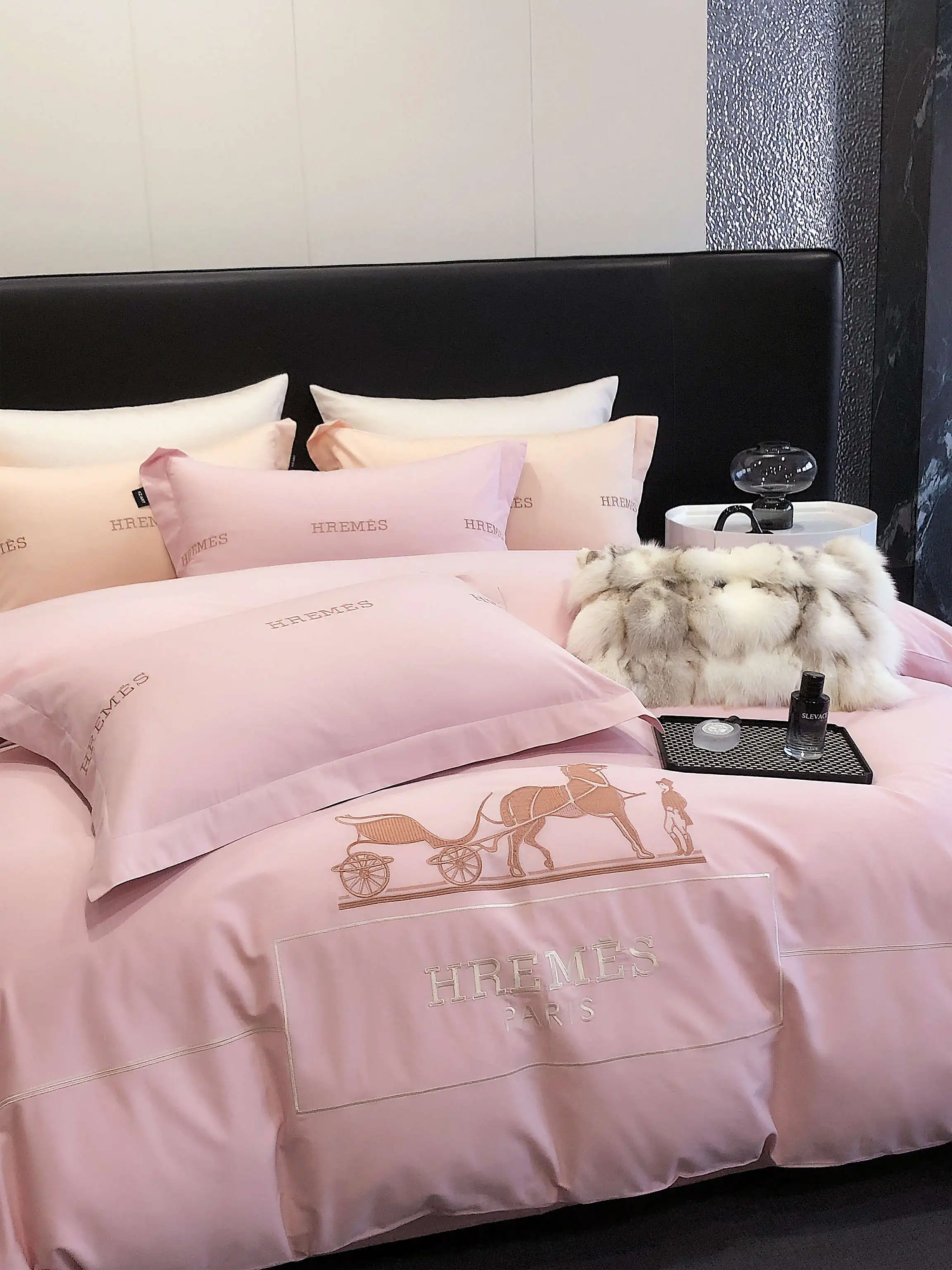 Luxury Solid Plain Dyed Lenzing Tencel Bed Cover Hotel Home 4 Pieces ...