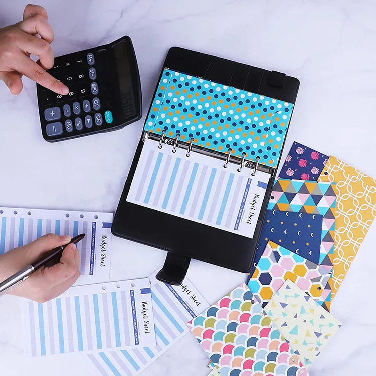 Custom Laminated Money Wallet Planner - A6 A7 Clear Labels
