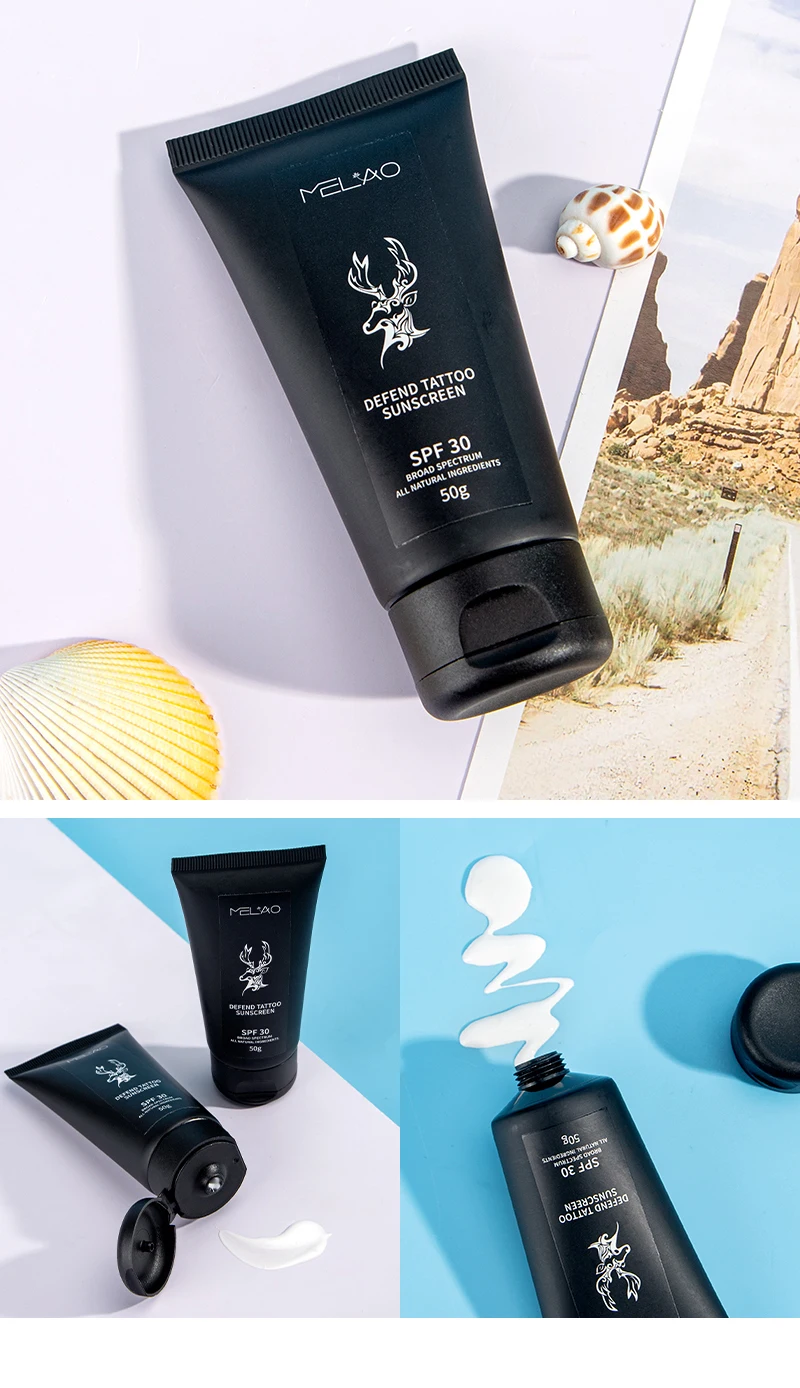 MELAO Natural Sunscreen - SPF 50 Mineral Tattoo Sunscreen
