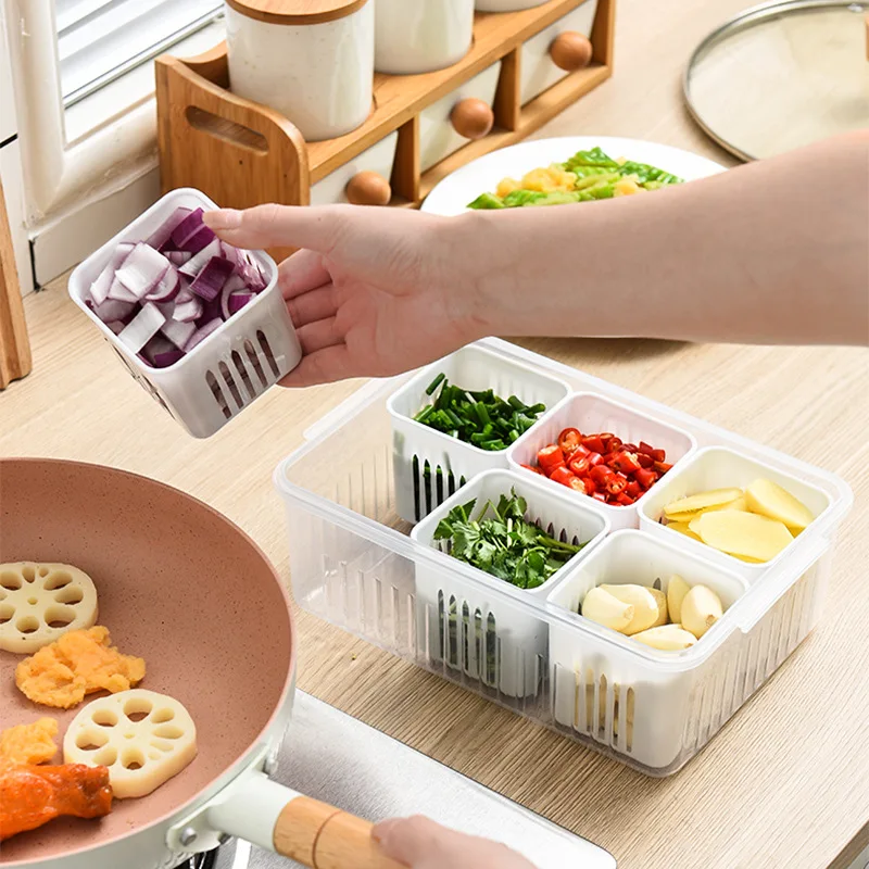 Kitchen Food Grade Plastic Storage Box Refrigerator Organizer Crisper ...
