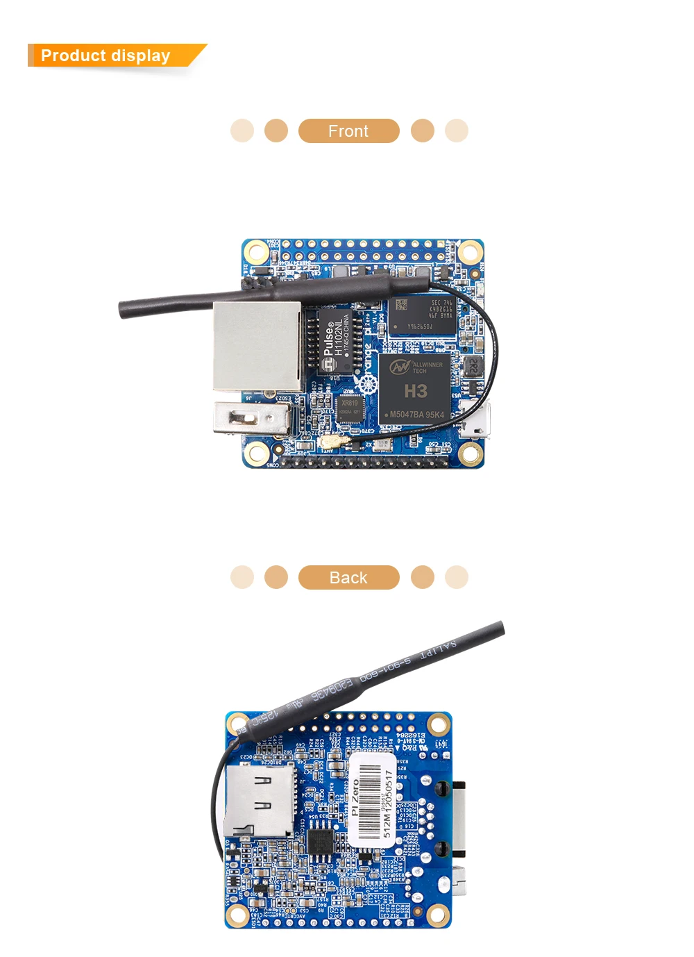 Orange Pi Zero Lts 512mb H3 Quad-core,Open-source Single Board Computer ...