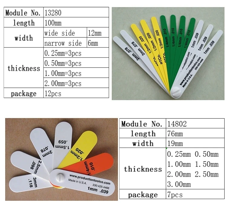14280 Car Feeler Gauge - Precision Plastic Measurement Tools