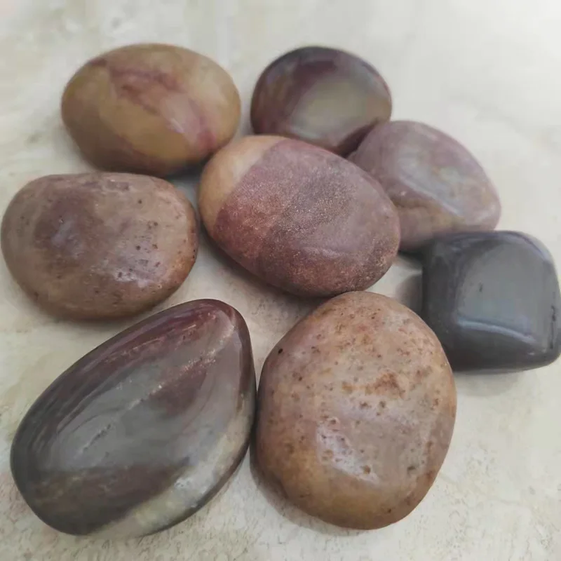 Beach Polished Garden River Pebble Rain Flower Stone Mixed Color Garden ...