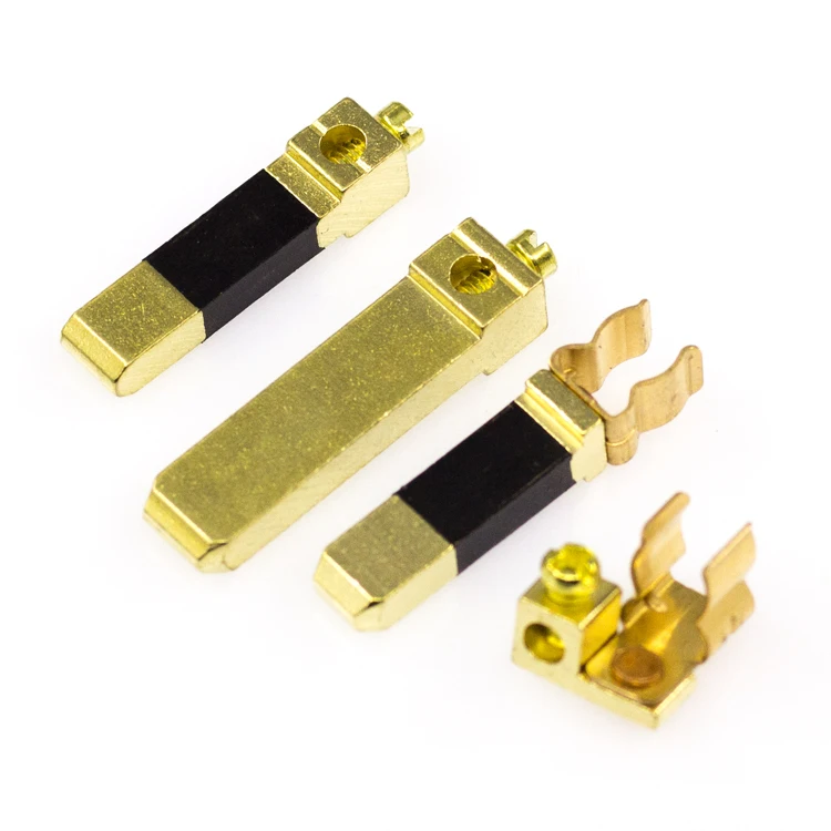 BS 1363 Electrical Plug Pin Kit, Brass, Standard Grounding, OEM