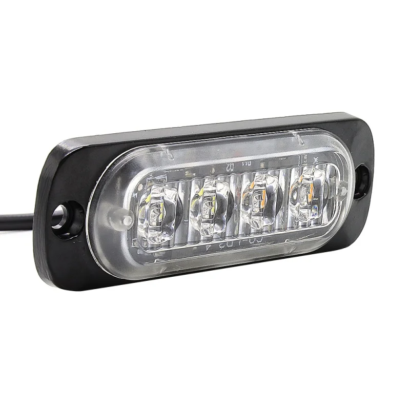 4LED Waterproof 12V 24V Auto Flasher Warning LED Car Strobe Warning ...