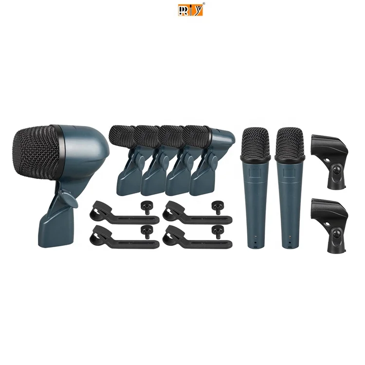 KING-727 Wired Dynamic Drum Microphone Kit for Stage Performance ...