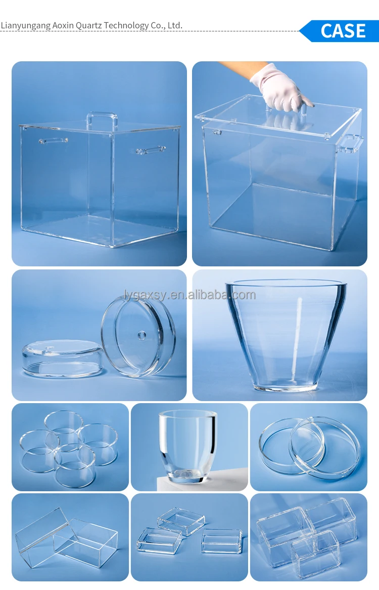 Laboratory Use High Temperature Acid and Alkali Transparent Quartz ...