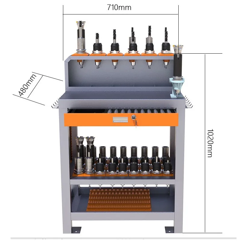 BT30 BT40 BT50 Tool Holder Cart - Mobile & Versatile Storage