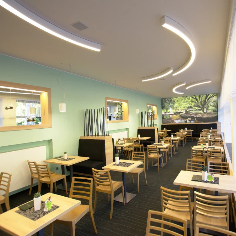 Irregular Curved Profile Led Linear Light 6000k Dali/triac Dimmable For Office Showroom - Buy ...