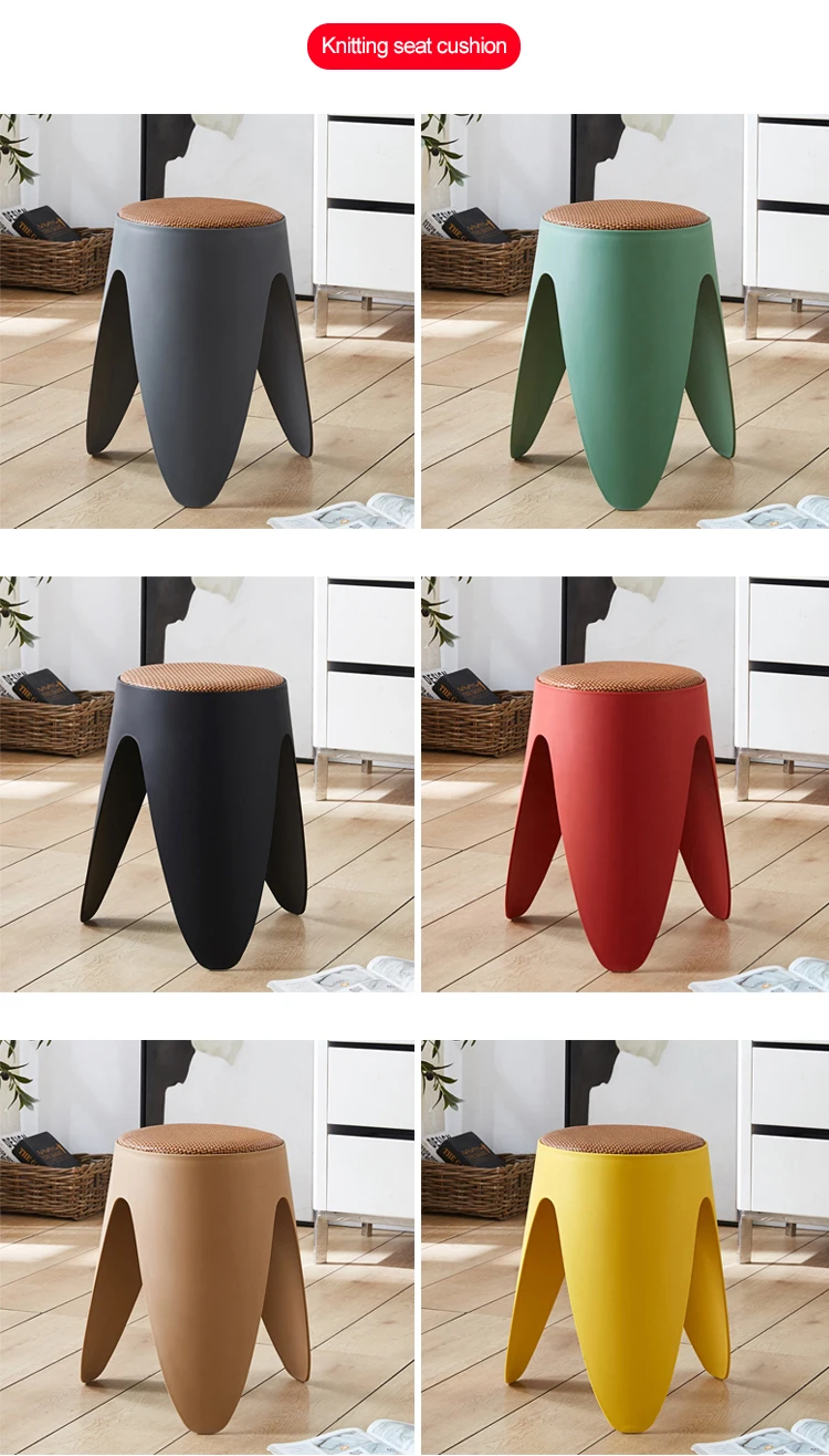 Outdoor Furniture Modern Pp Stackable High Chair Living Room Round ...