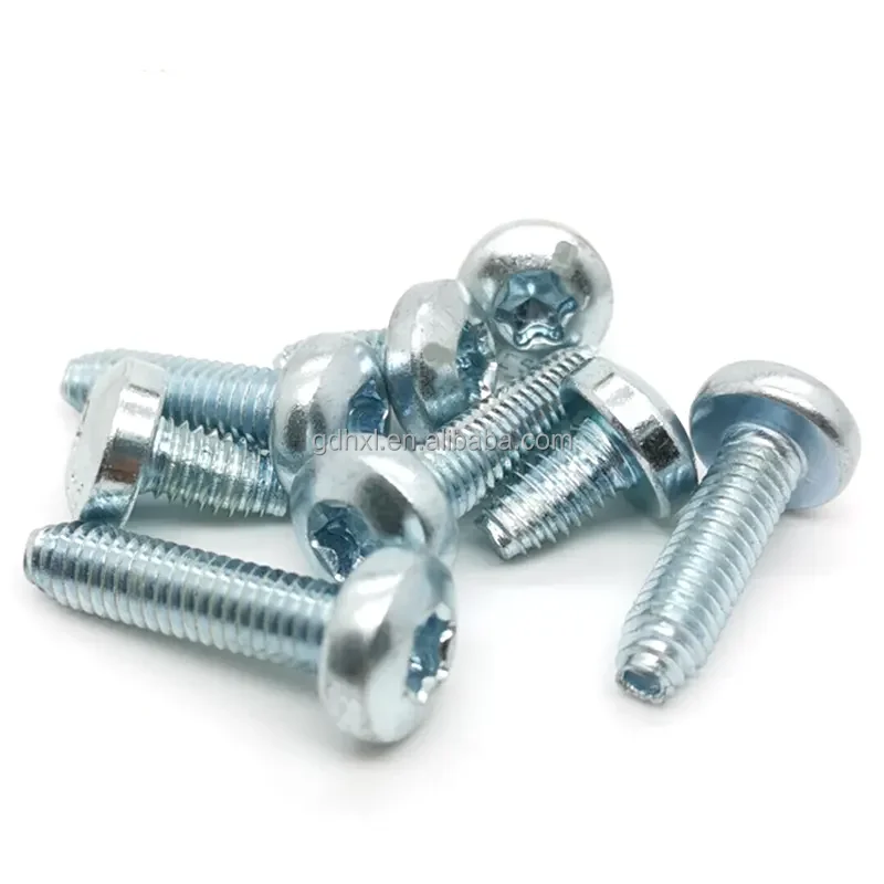 DIN7500 Torx Screw White Zinc Pan Head Triangle Screws M4x10mm M3x16
